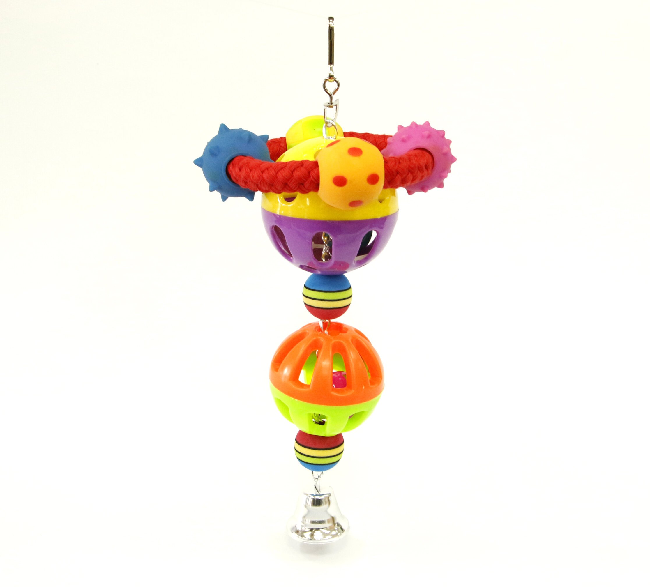 Double Bell Ball Hanging Toy - Birds-Toys : Pet Shop Auckland – Pet.kiwi