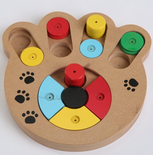 Wooden Interactive Paw Print Toy - Dog-Toys : Pet.kiwi - Your Pet Store