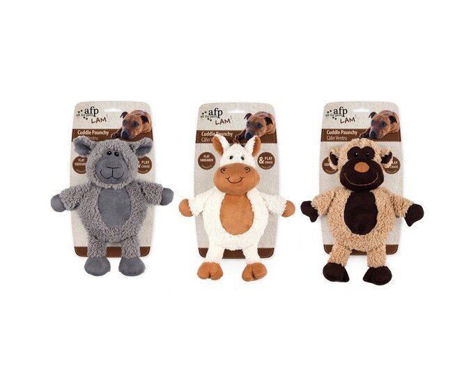 AFP Lambswool - Cuddle Paunchy Dog Toy Single (Assorted) - Dog-Toys ...