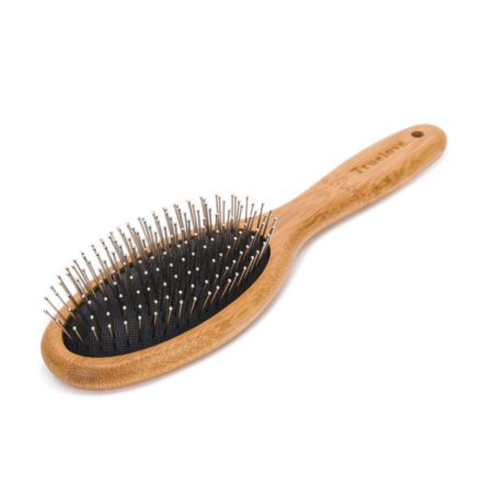 Bamboo Stainless Steel Pin Brush - Dog-Grooming-Brushes & Combs : Pet ...